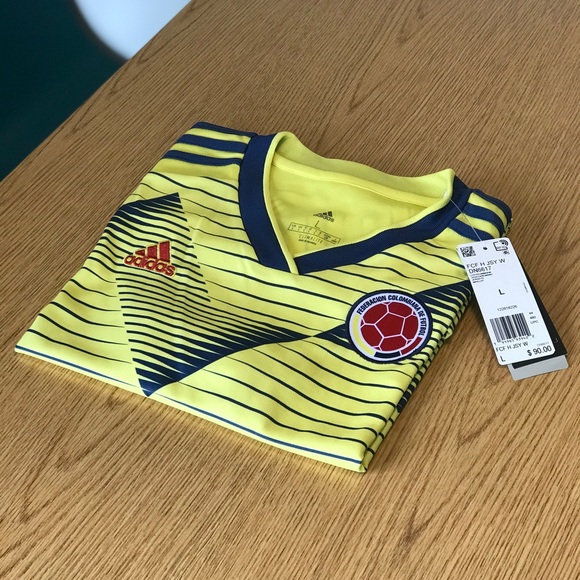 adidas | Tops | Adidas Columbia Home Kit Soccer Jersey Sz Ml | Poshmark